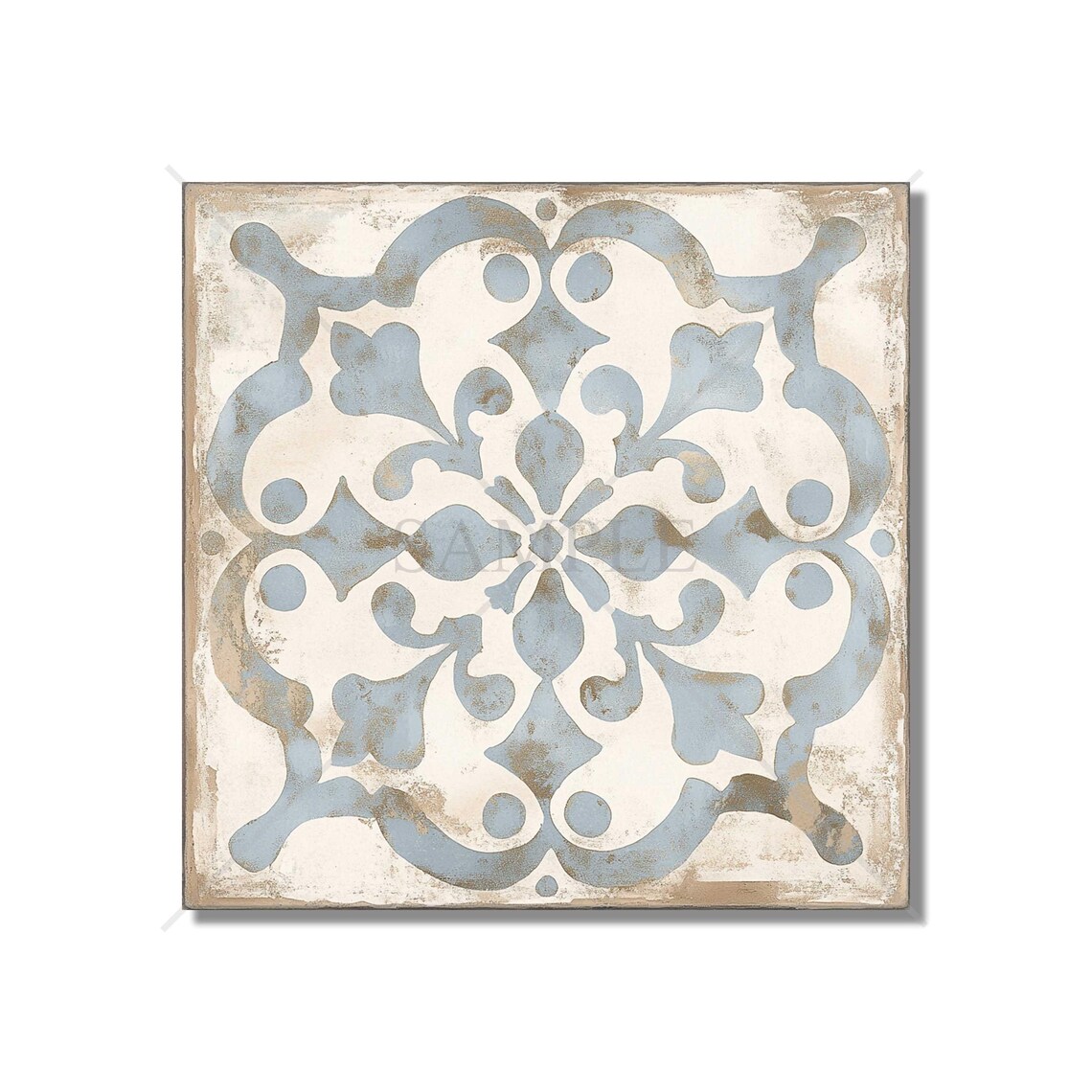 Antique Blue Beige Ceramic Tile Patterned Kitchen Backsplash Tiles ...