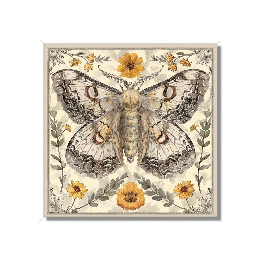 Vintage Moth Design Ceramic Tile - Kitchen Backsplash Tile - Bathroom ...
