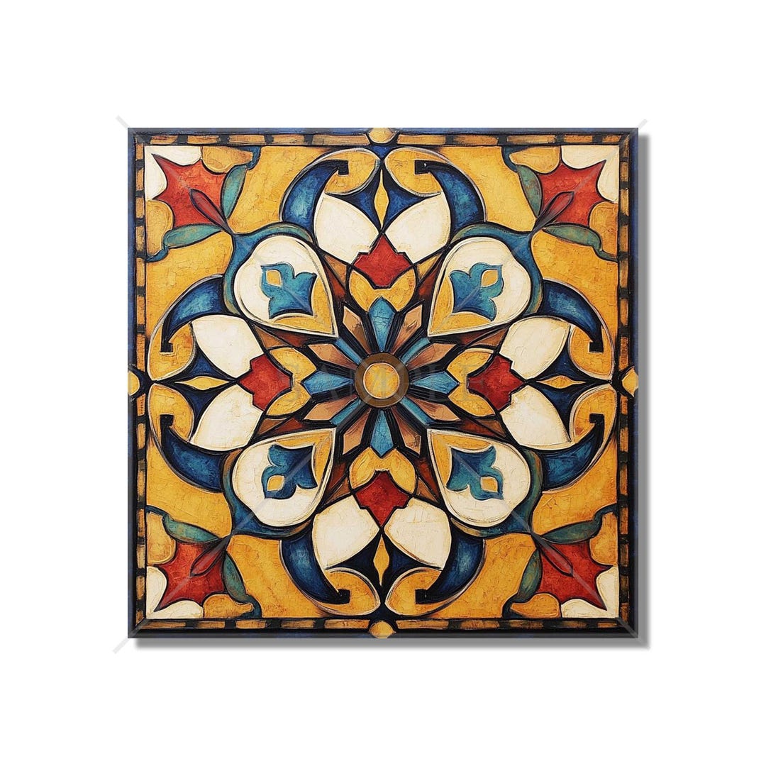 Multi Colored Ceramic Tile - Bright Colors Kitchen Tile - Unique ...