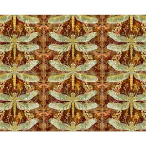 Copper Green Dragonfly Design Ceramic Accent Tile - Kitchen Accent Tile ...