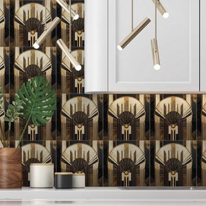 Art Deco Kitchen Backsplash Tile Vintage Art Deco Design Ceramic Tile ...