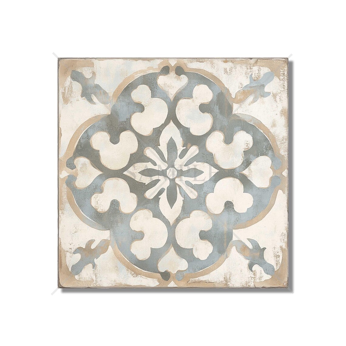 Antique Blue Beige Ceramic Tile Patterned Kitchen Backsplash Tiles ...