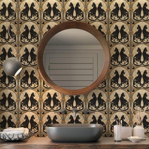 Black Cat Design Ceramic Tile Kitchen Backsplash and Bathroom Ceramic ...