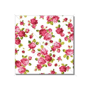 Shabby Chic Roses Design Ceramic Tile - Shabby Chic Floral Kitchen ...