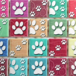 Pet Paw Prints Cat Paws Dog Paws Mosaic Tiles - Ceramic Mosaic Tiles ...