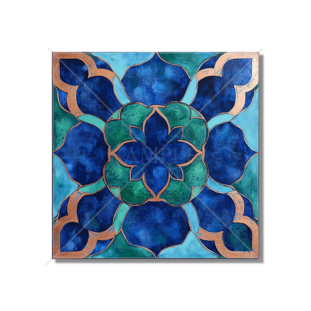 Blue Green Copper Ceramic Tile - Unique Blue Kitchen Backsplash Tile ...