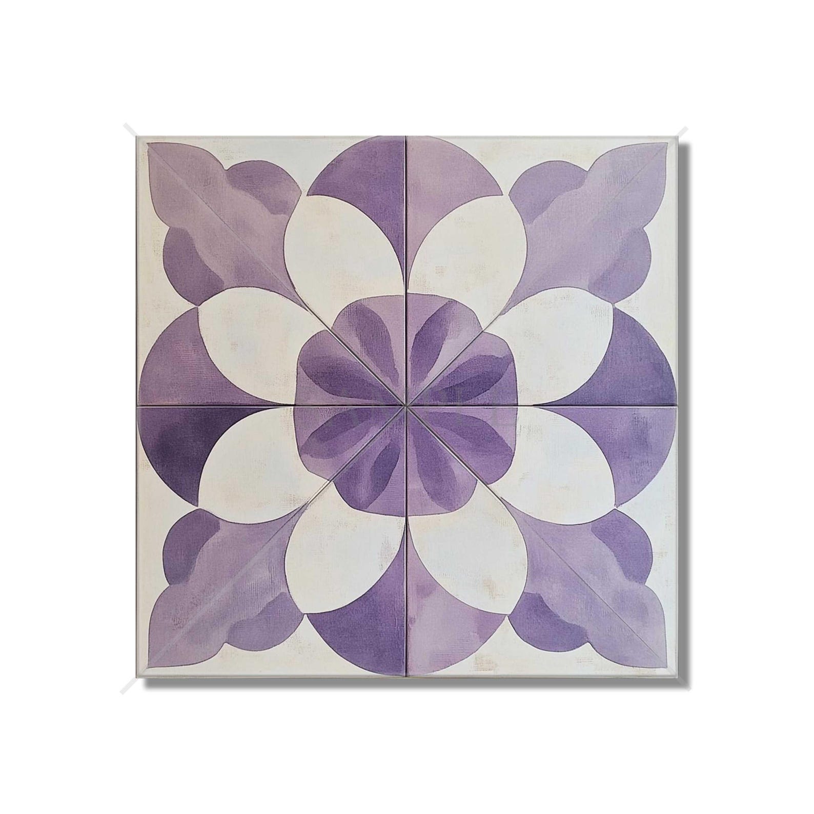 Dusty Lavender Ceramic Tile - Lavender Patterned Kitchen Backsplash ...