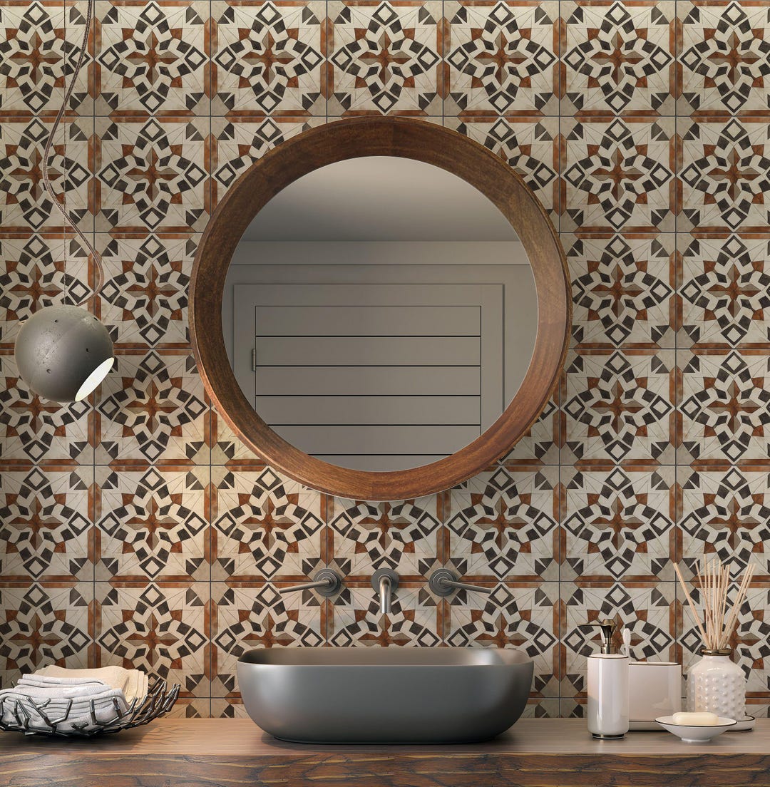 Ceramic Tile Rust Copper Black Kitchen Backsplash Tile - Unique ...