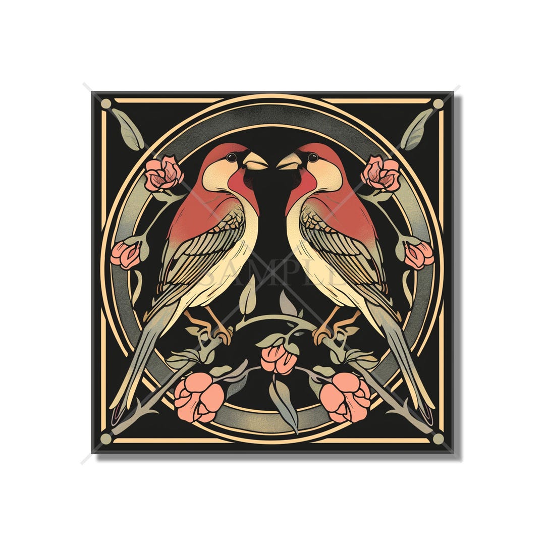 Bird Design Ceramic Tile Unique Bird Design Kitchen Accent Tile ...