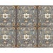 Gray Floral Ceramic Tile - Tile With Flowers Kitchen Backsplash Tile ...