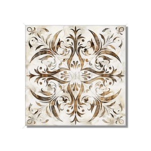 Neutral Tones Patterned Ceramic Tile - Light Brown Kitchen Backsplash ...