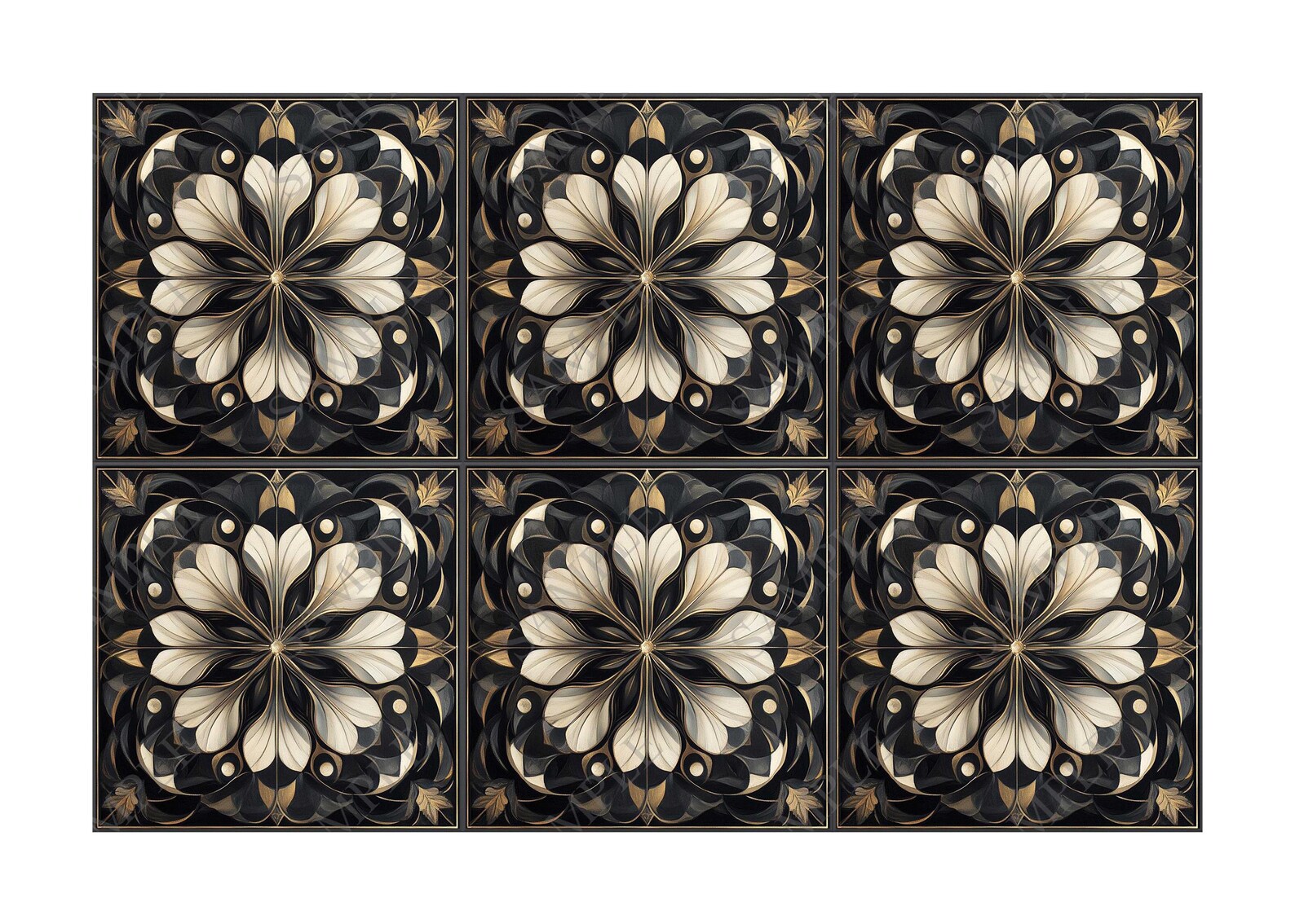 Moody Black and Brown Ceramic Tile - Patterned Kitchen Backsplash Tile ...