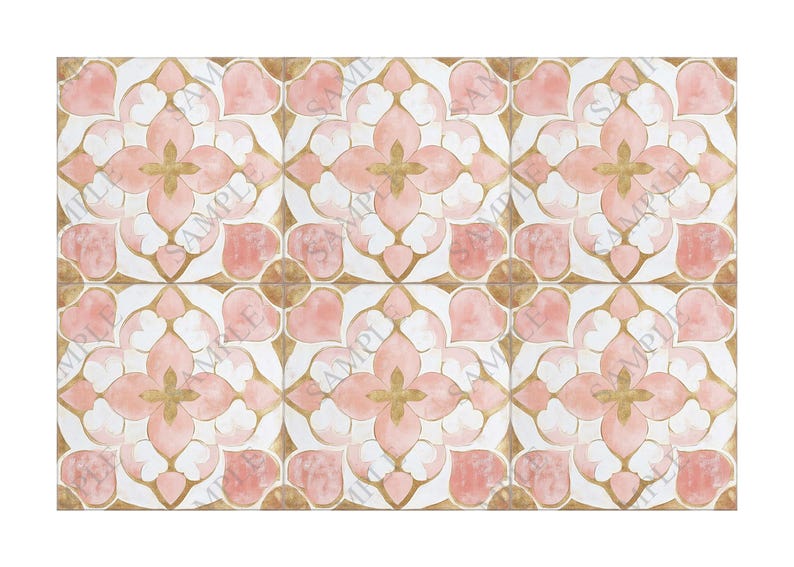 Pink Ceramic Tile Pink and White Kitchen Backsplash Tile Elegant Design ...