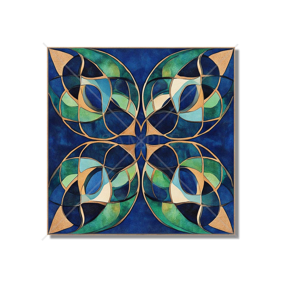 Modern Blue and Green Ceramic Tile - Design Kitchen Backsplash Tile ...