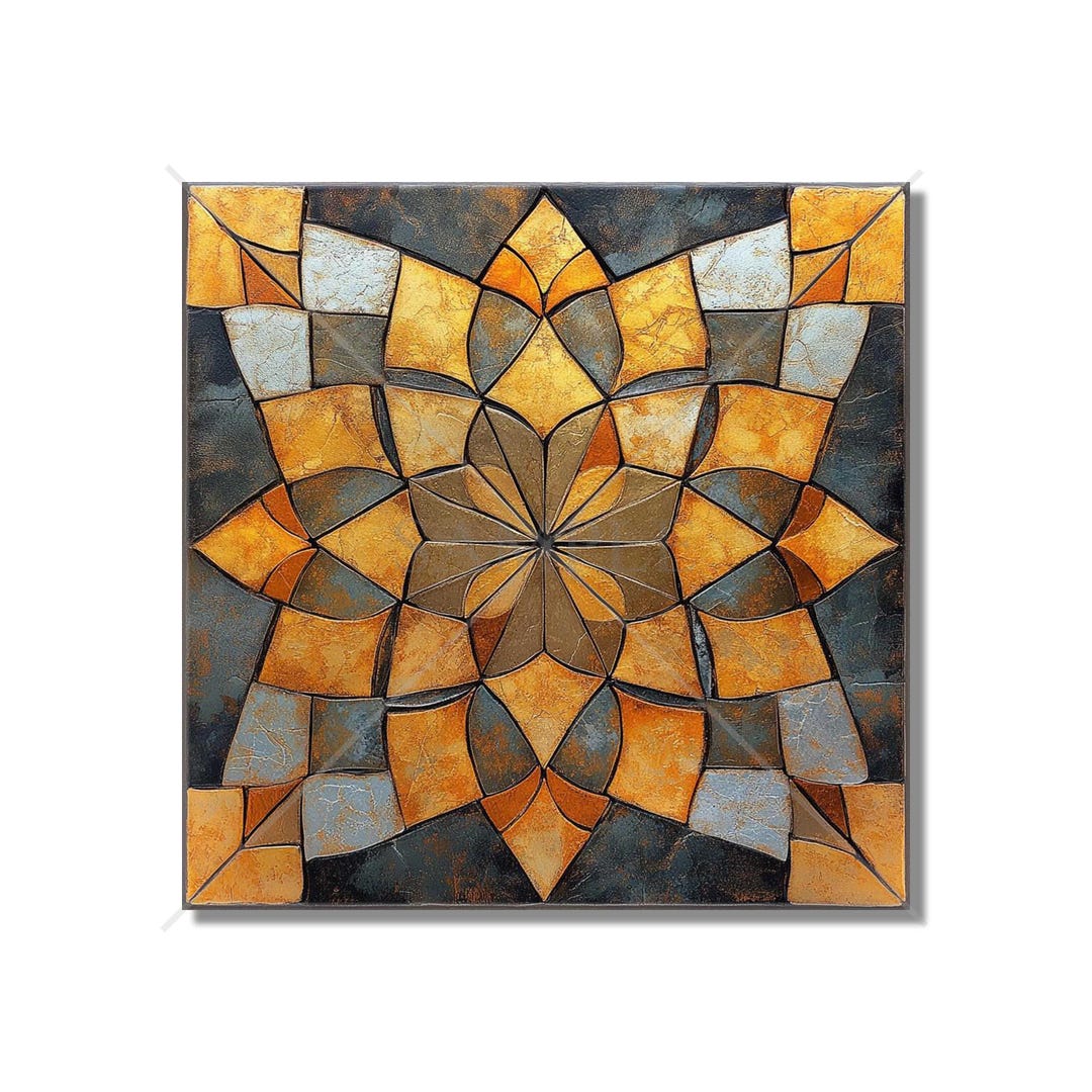 Aged Gold Copper Color Ceramic Tile - Vintage Aged Design Tile - Unique ...