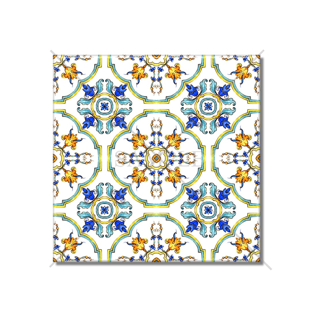 Blue Yellow Italian Design Ceramic Tile Ceramic Kitchen Backsplash Tile ...