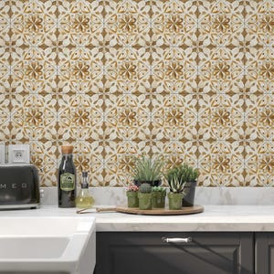 Ceramic Tile Neutral Tones Unique Patterned Kitchen Backsplash Tile ...