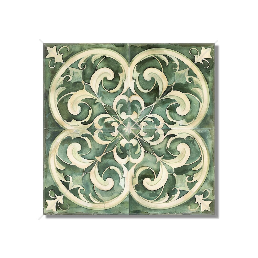 Sage Green Ceramic Tile - Green Kitchen Backsplash Tile - Green ...