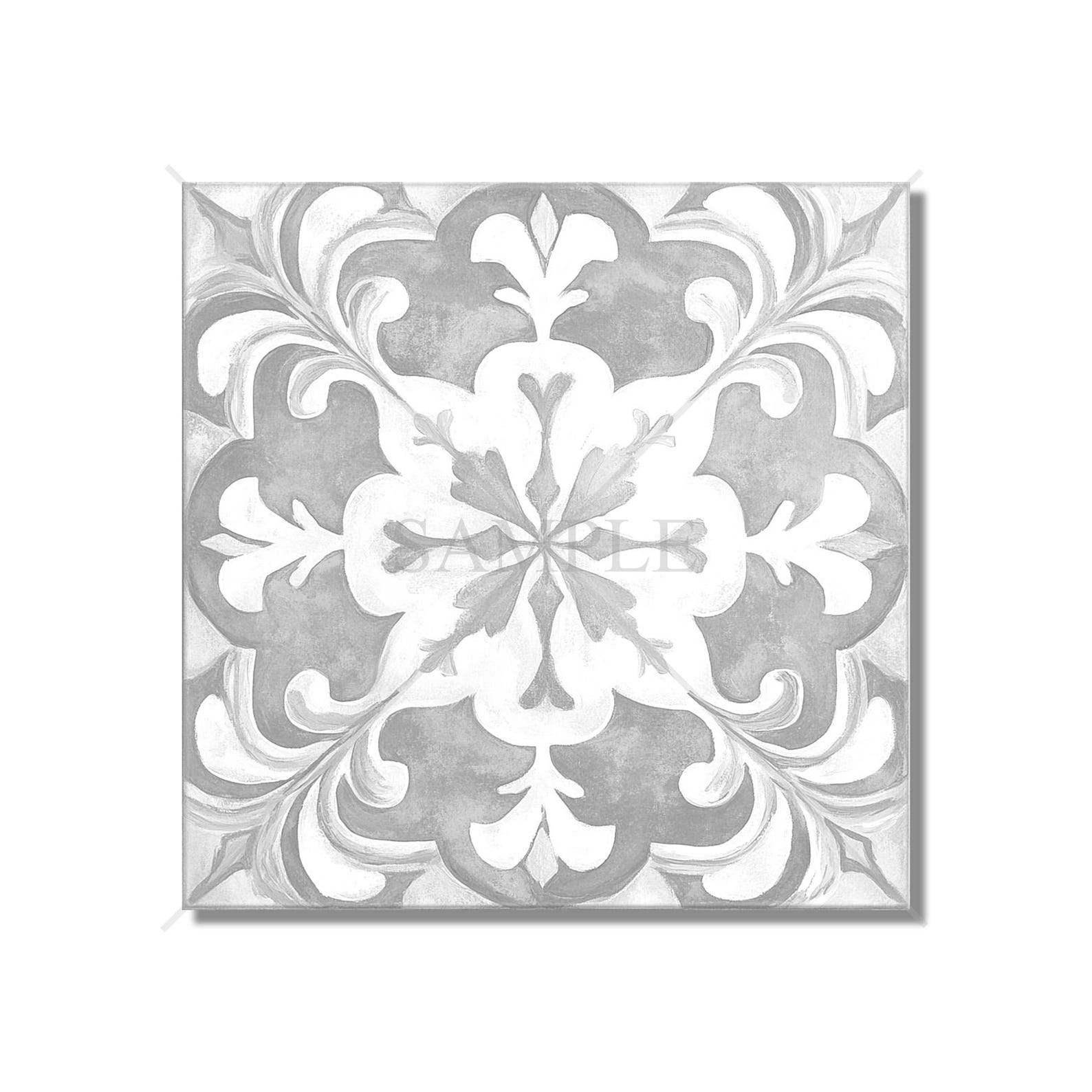 Ceramic Tile Gray Patterned Vintage Design Grey Ceramic Tiles - Grey ...