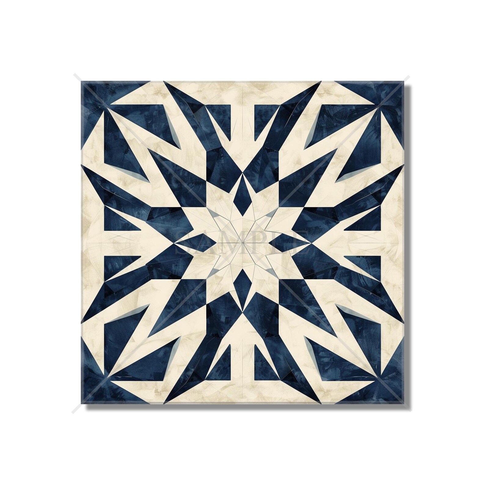 Dark Blue Ceramic Tile - Vintage Moroccan Tile Design - Unique Kitchen ...