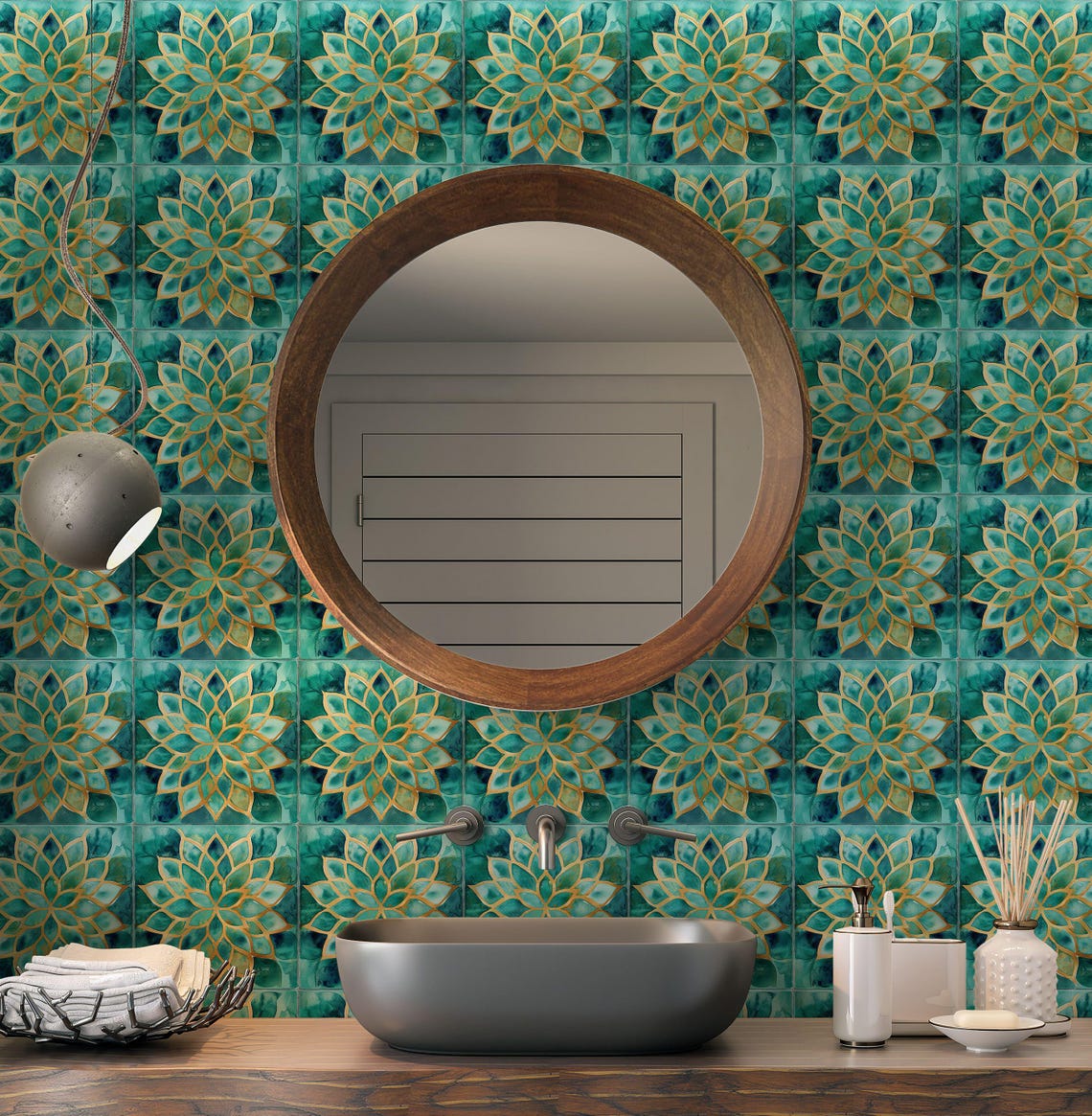 Ceramic Tile Turquoise Blue Green Teal Design - Kitchen Backsplash Tile ...