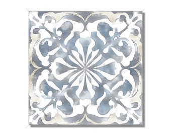 Blue Gray Ceramic Tile - Unique Kitchen Backsplash Tile - Blue Grey ...