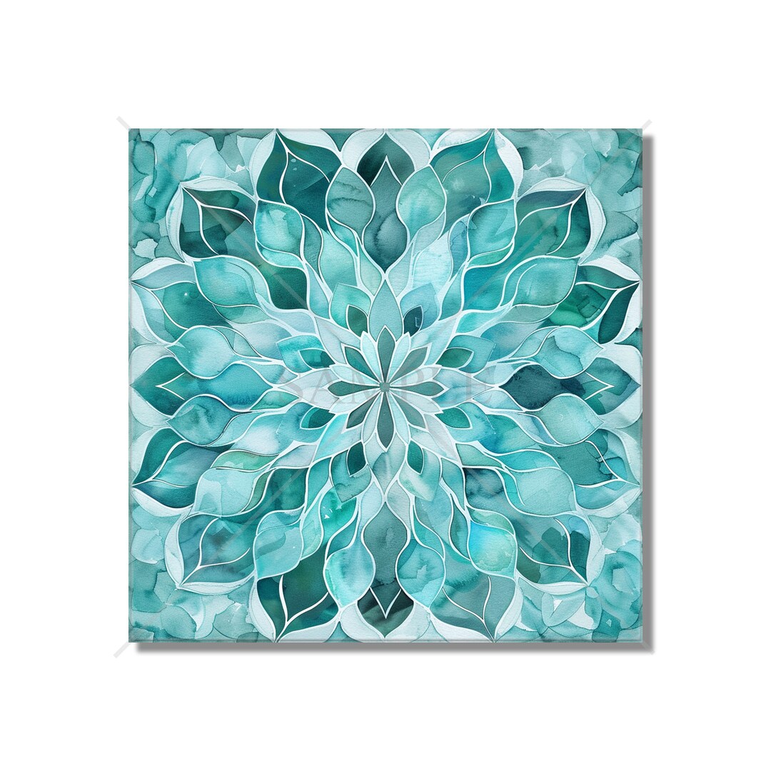 Beachy Blues Ceramic Tile - Turquoise Blue Kitchen Backsplash Tile ...