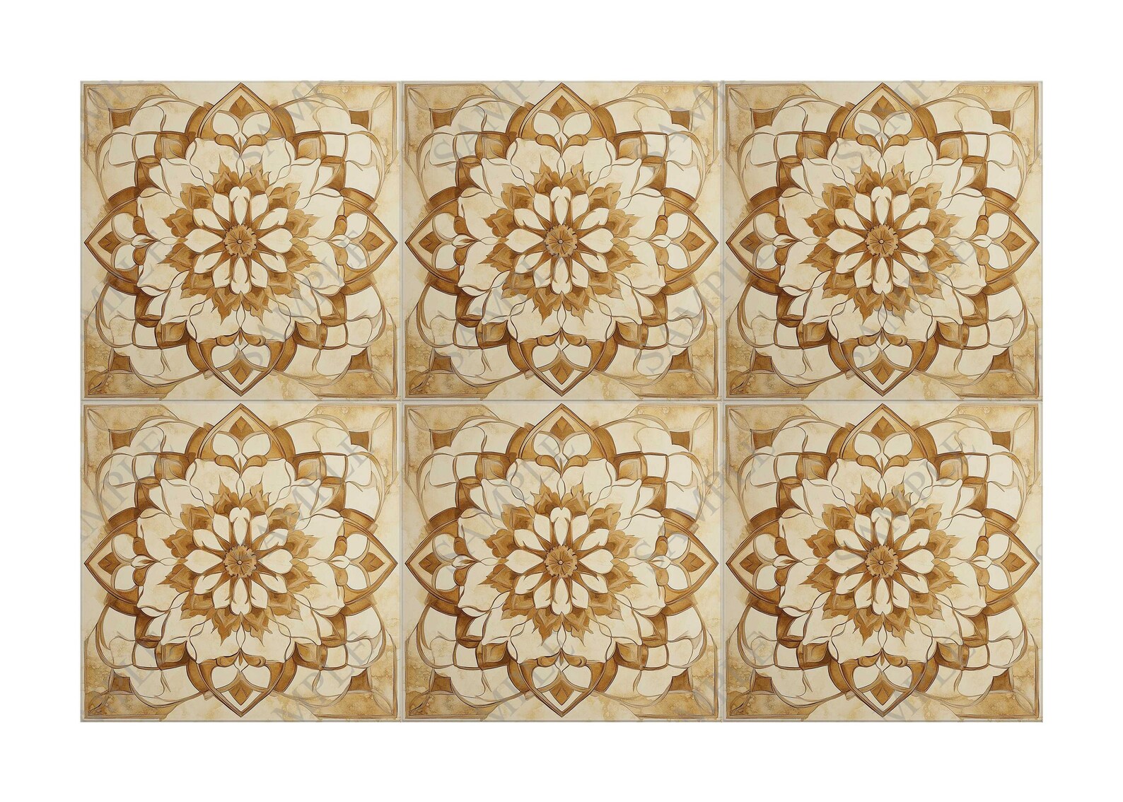 Ceramic Tile Tan Unique Patterned Kitchen Backsplash Tile - Tan and ...