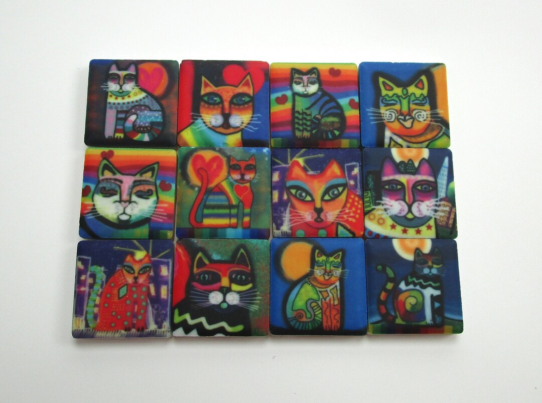 Bright Cat Art Designs Mosaic Tiles Ceramic Mosaic Tiles - Etsy