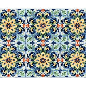 Multi Colored Italian Design Ceramic Tile Blue Yellow Kitchen Tile ...