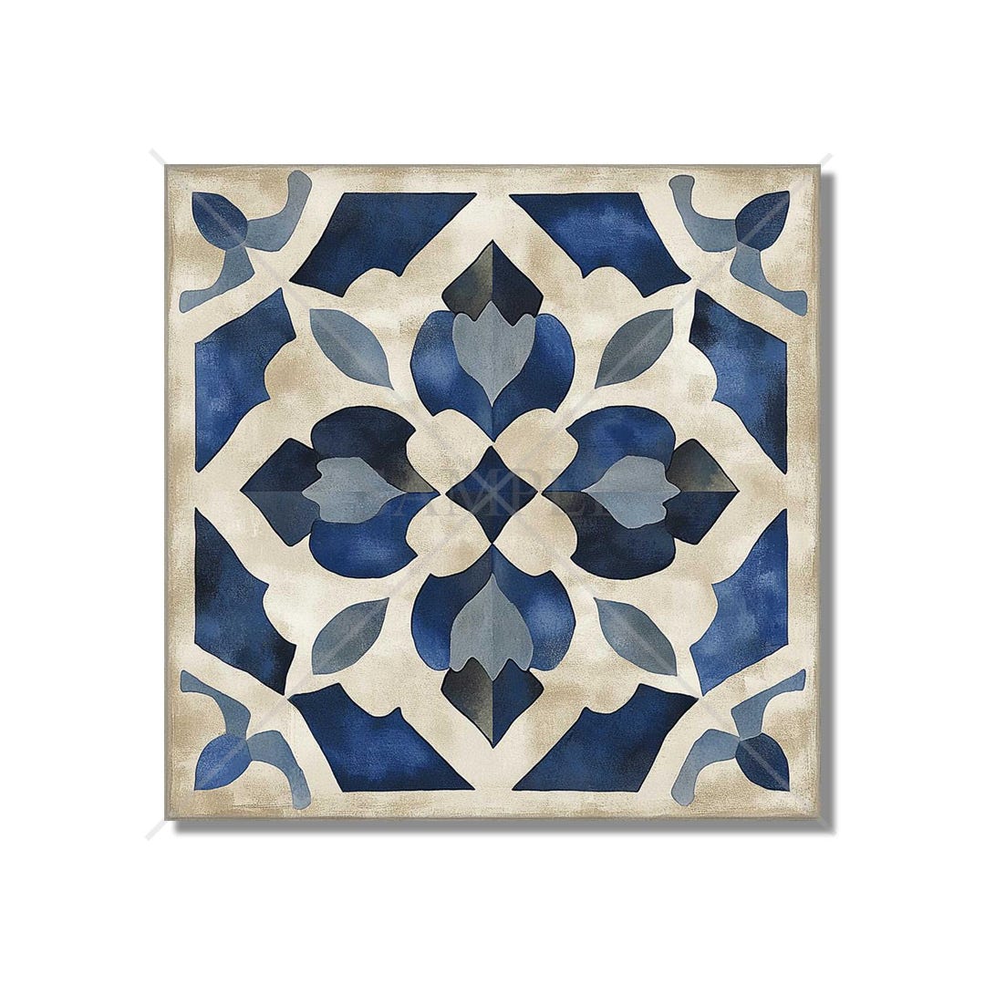 Blue Gray Ceramic Tile - Vintage Moroccan Tile Design - Kitchen ...