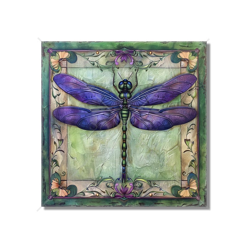 Boho Green Kitchen Tile - Etsy