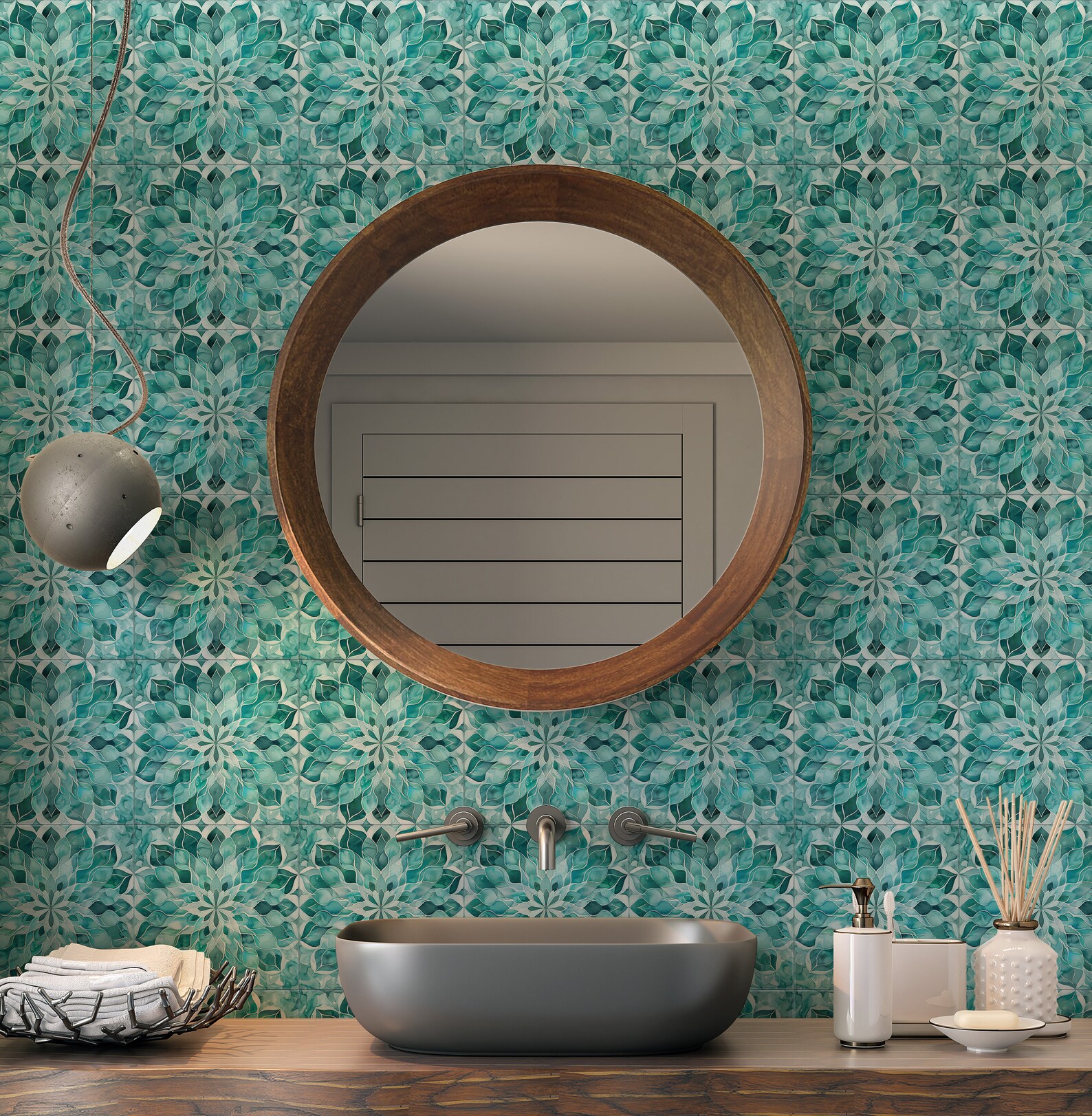 Beachy Blues Ceramic Tile - Turquoise Blue Kitchen Backsplash Tile ...