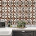 Mid-century Modern Design Tile Rust Copper Black Kitchen Backsplash ...