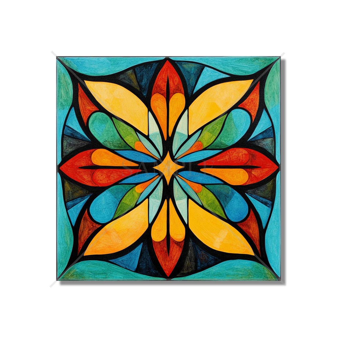 Multi Bright Ceramic Tile - Patterned Ceramic Tile - Fun Kitchen ...