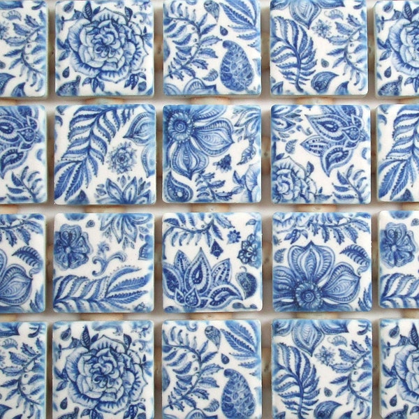 Blue Mosaic Tiles - Etsy