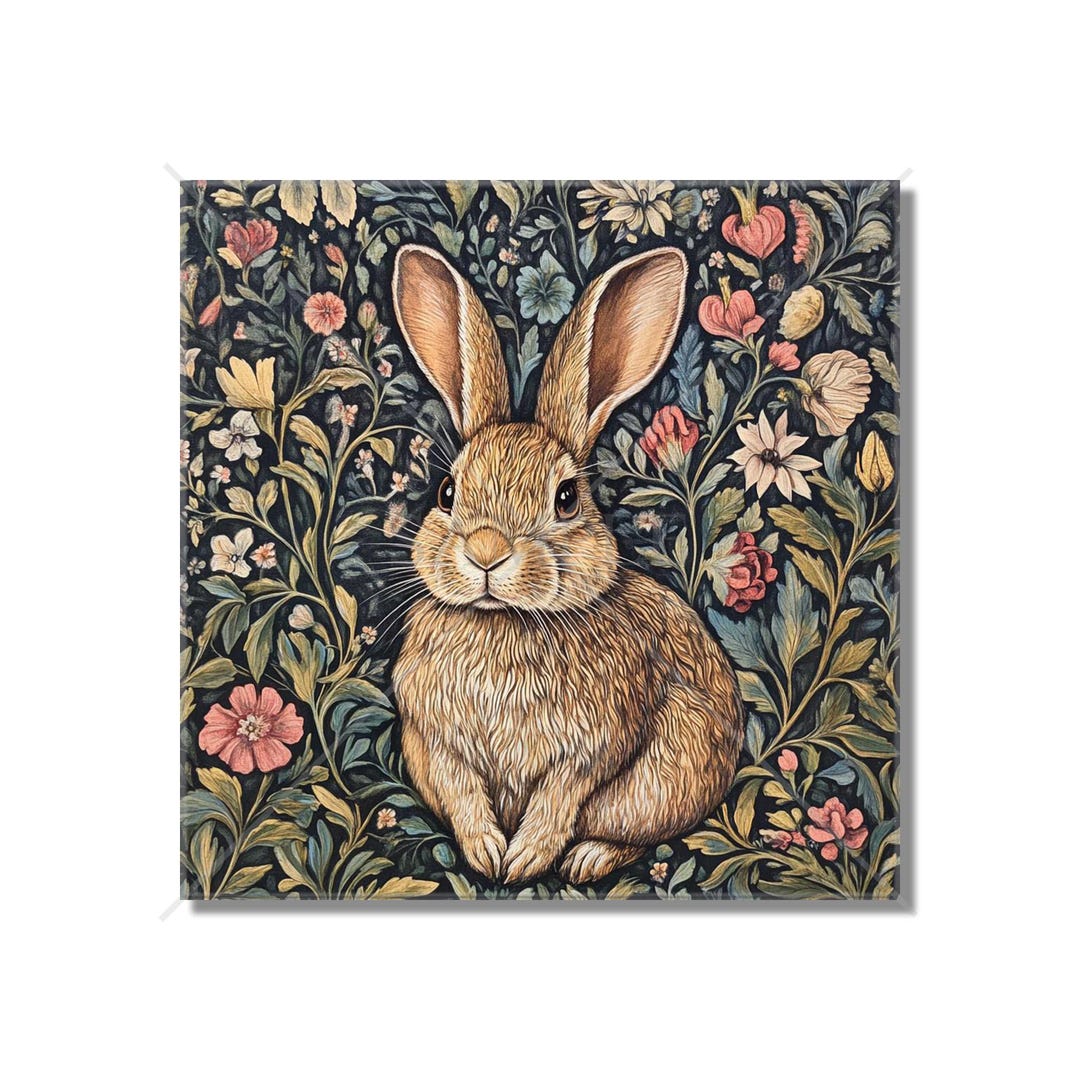 Decorative Rabbit Ceramic Tile Woodland Rabbit Ceramic Tile William ...