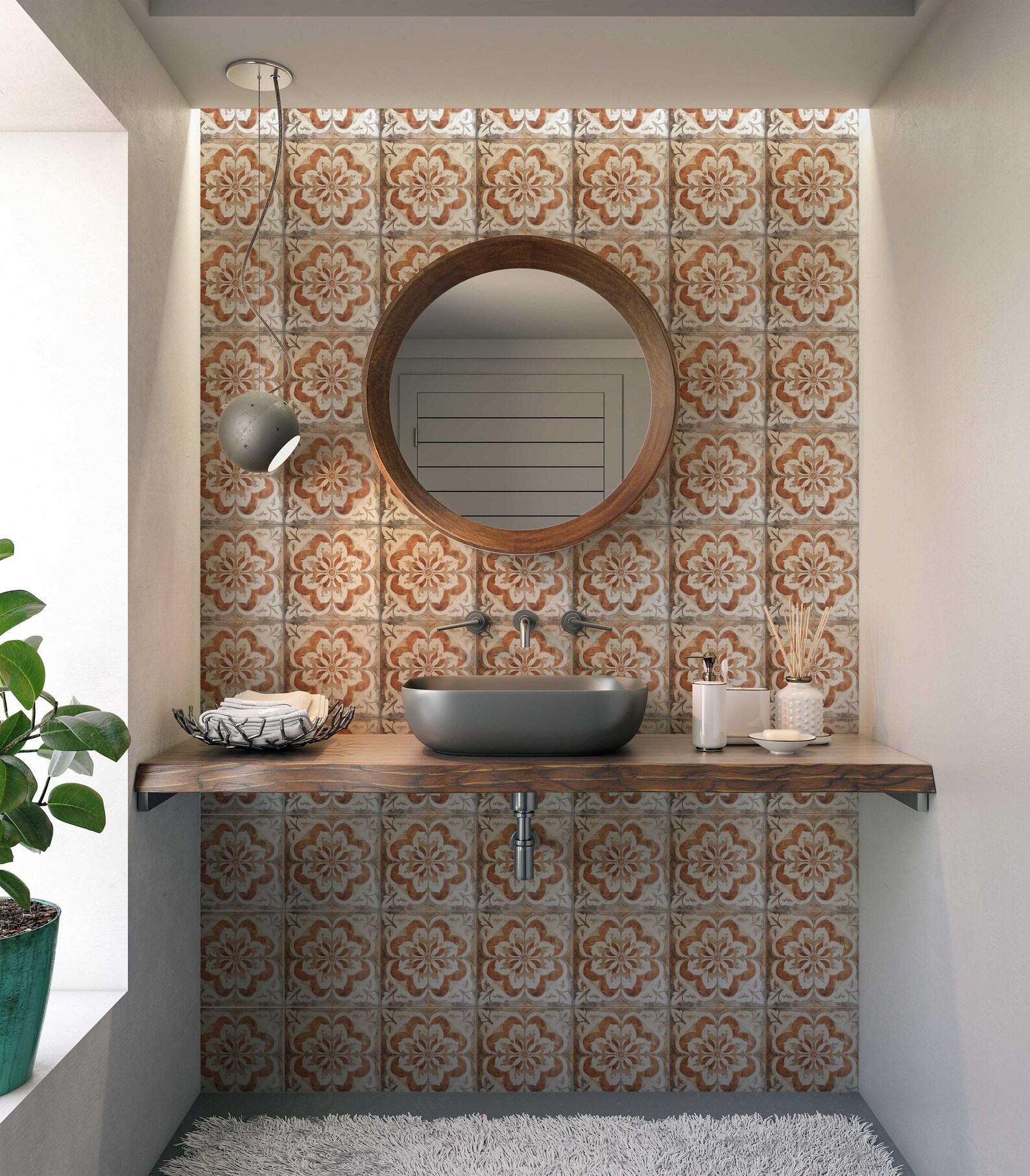 Aged Antique Copper Rust Design Ceramic Tile - Vintage Aged Design Tile ...