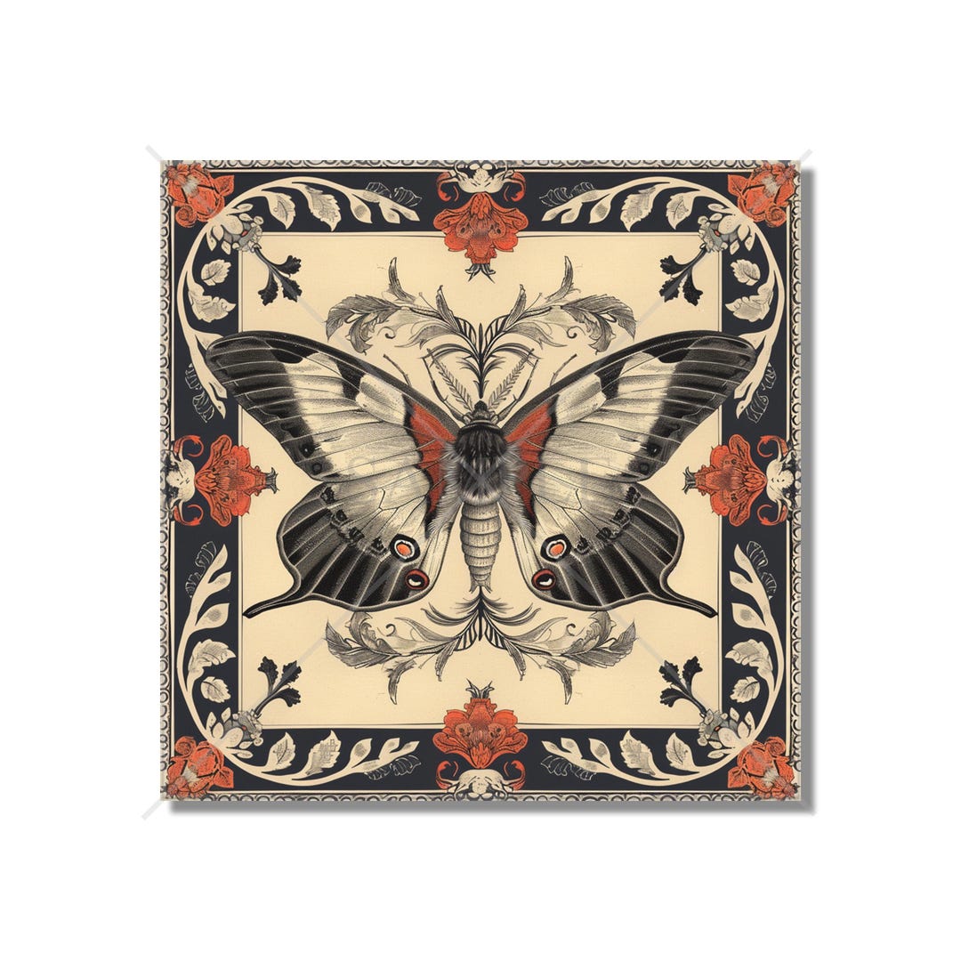 Vintage Moth Design Ceramic Tile Kitchen Backsplash Tile Bathroom Tile ...