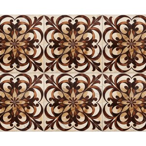 Brown Patterned Ceramic Tile - Brown Kitchen Backsplash Tile - Kitchen ...
