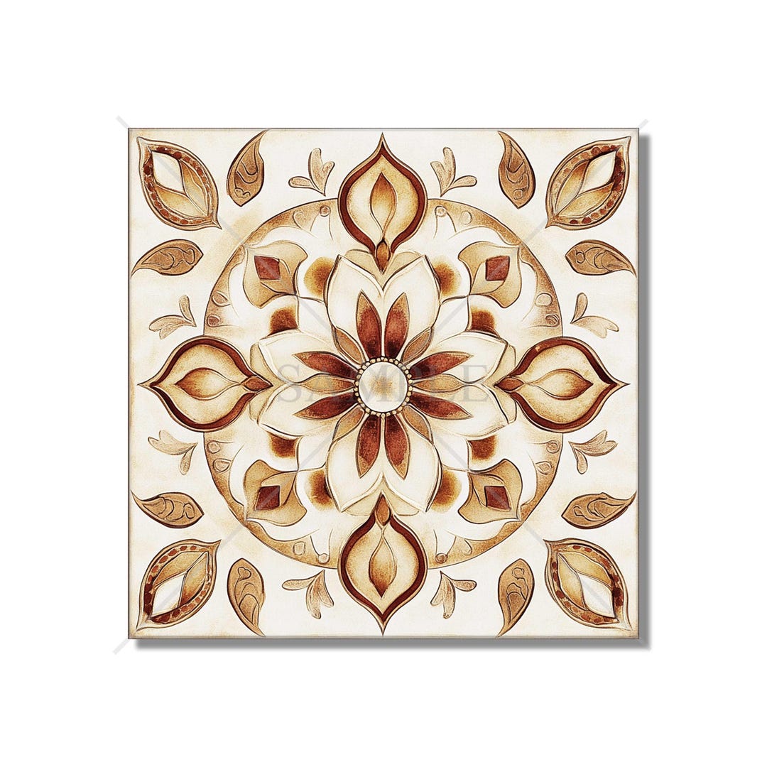 Copper Rust Patterned Ceramic Tile Unique Kitchen Backsplash Tile ...
