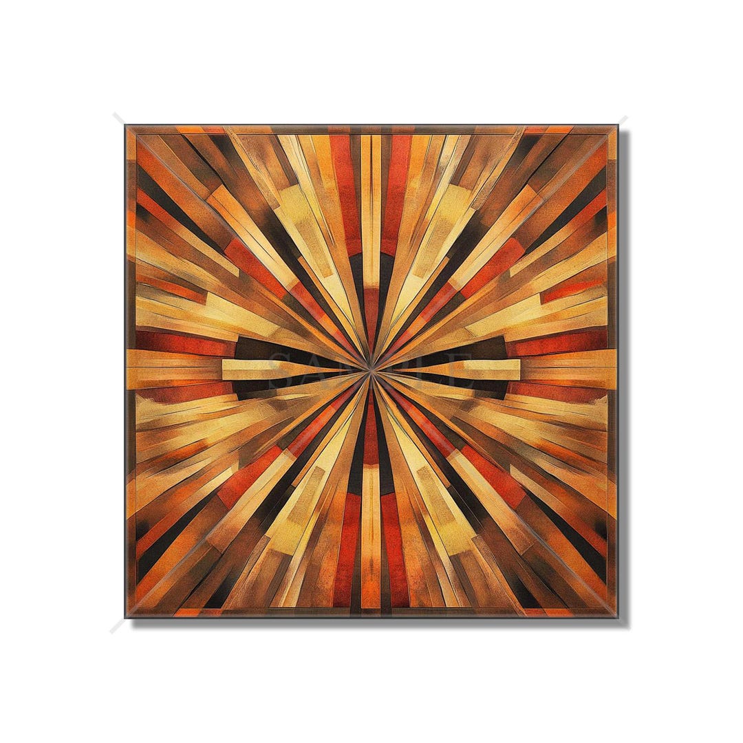 Copper Sunburst Design Ceramic Tile - Copper Kitchen Backsplash Tile ...