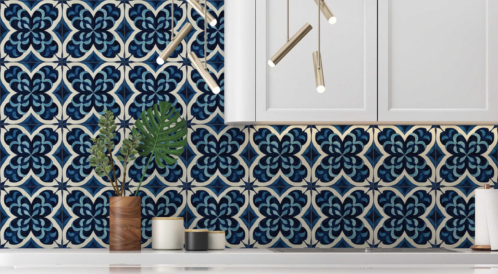 Dark Blue Ceramic Tile - Kitchen Backsplash Tile - Bathroom Wall Tile ...