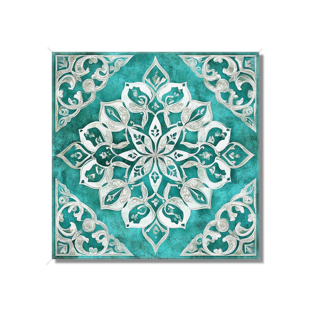 Turquoise Blue Green Ceramic Tile - Unique Kitchen Backsplash Tile ...