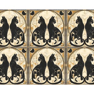 Black Cat Design Ceramic Tile Kitchen Backsplash and Bathroom Ceramic ...