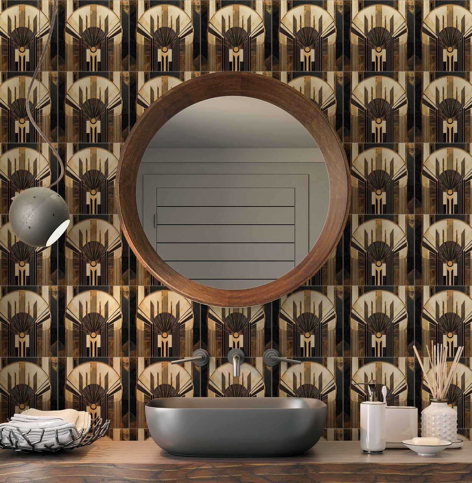 Art Deco Kitchen Backsplash Tile Vintage Art Deco Design Ceramic Tile ...