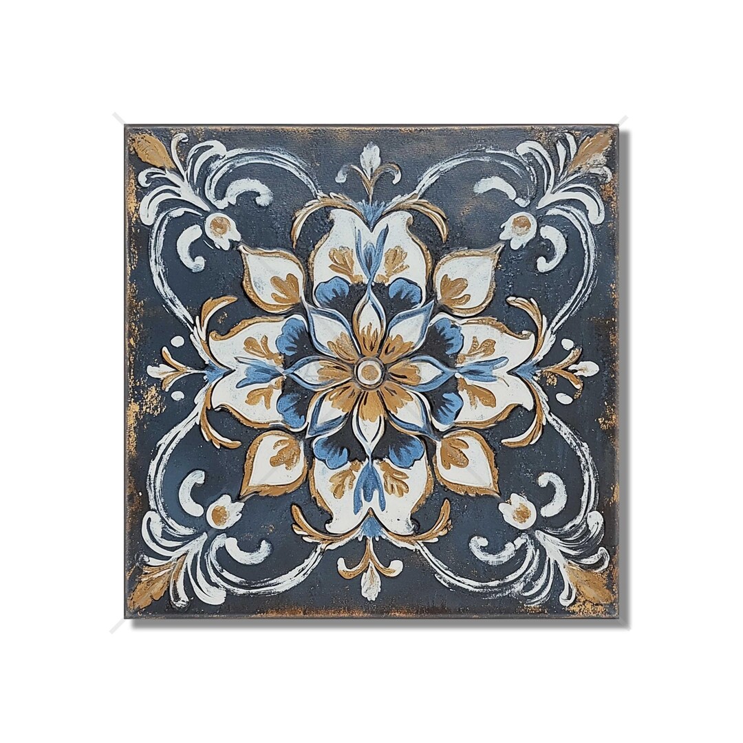 Dark Blue Ceramic Tile Vintage French Design Kitchen Backsplash Tile ...