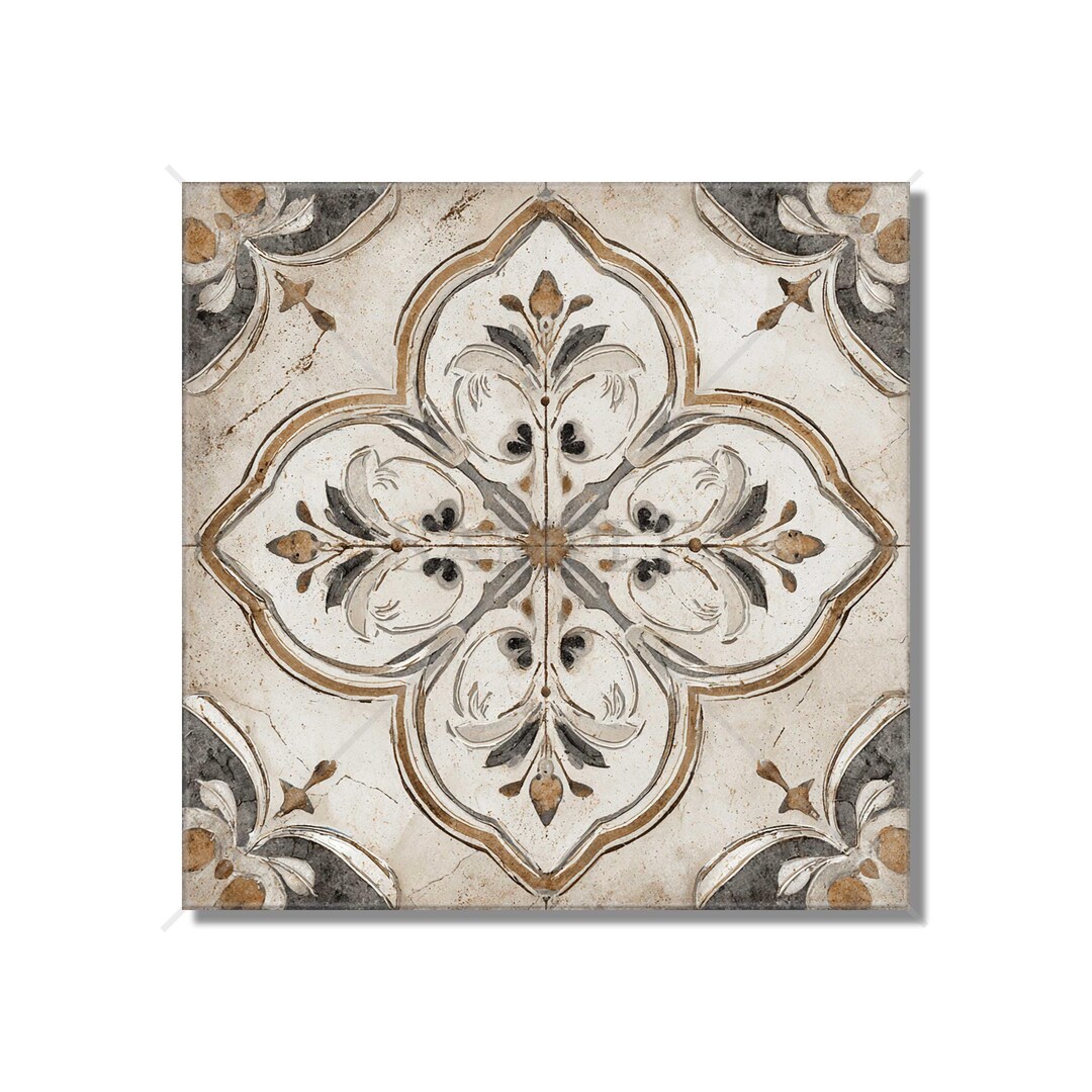 Ceramic Tile Antique Beige Gray Patterned Kitchen Backsplash Tile ...