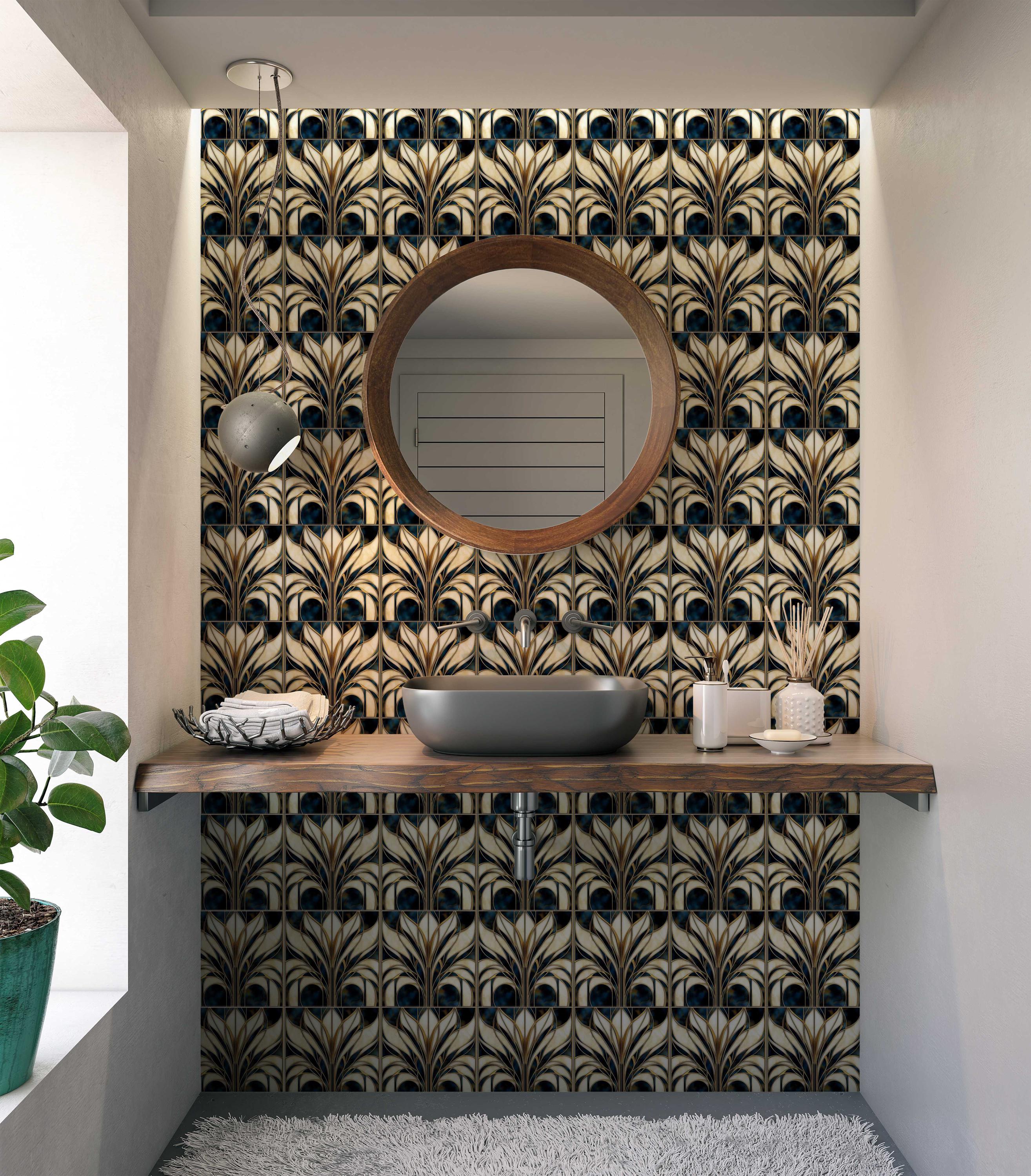 Art Deco Decorative Ceramic Tiles Unique Kitchen Backsplash Tile Art ...