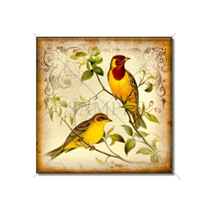 Vintage Birds Ceramic Tile 4x4 Decorative Ceramic Wall Tile - Tile ...